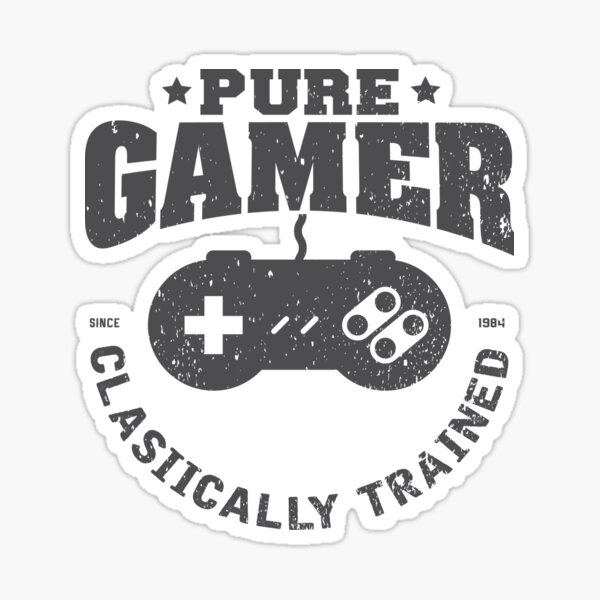 "Pure Gamer Classically Trained" Sticker by VibrantGifts | Redbubble