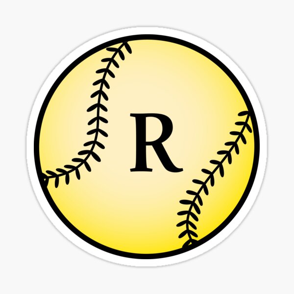 "Softball ball R" Sticker by SmileMiau | Redbubble