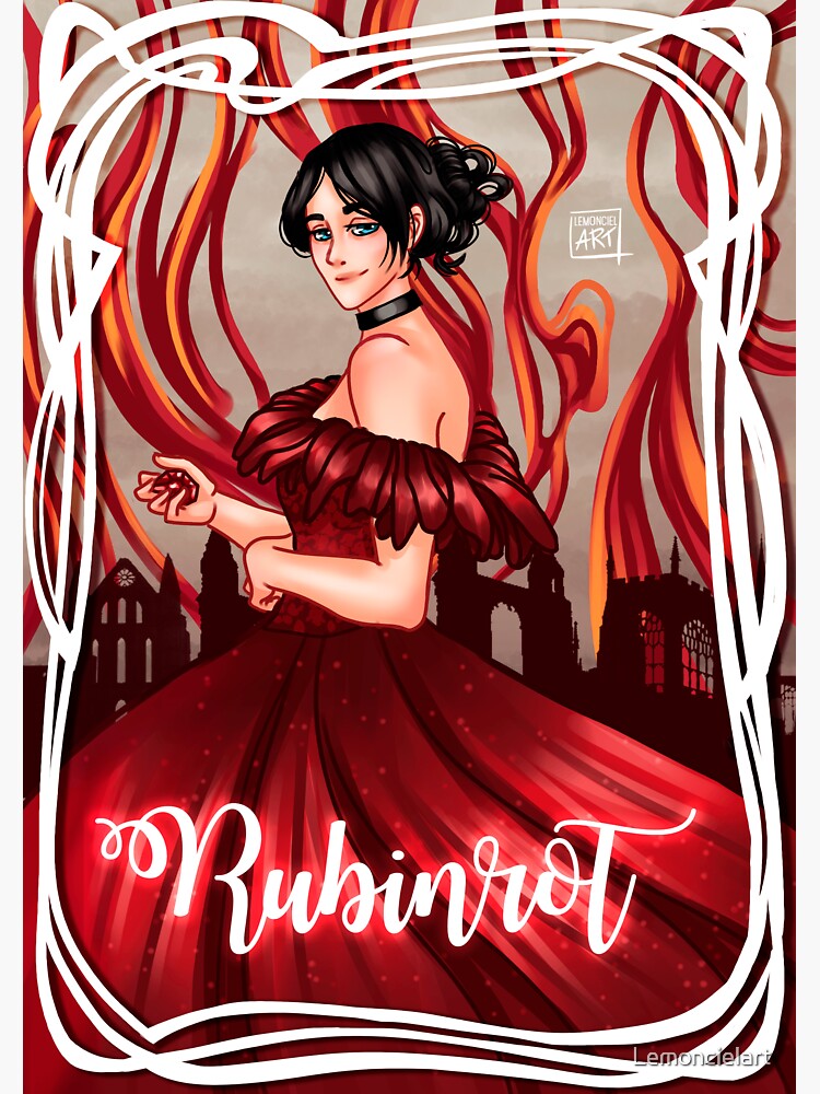 "Rubinrot" Sticker by Lemoncielart | Redbubble
