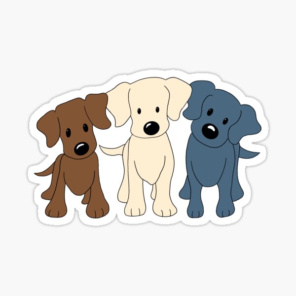 "Trio - Dog Collection" Sticker for Sale by reagansparks | Redbubble