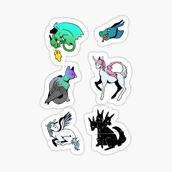 "Fantasy Creatures" Sticker for Sale by Kaligulas | Redbubble