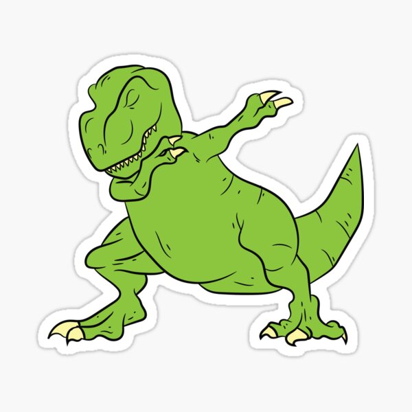 "Dinosaurs - T-Rex dabbing / dab / dabbing" Sticker for Sale by Mohja-Design | Redbubble