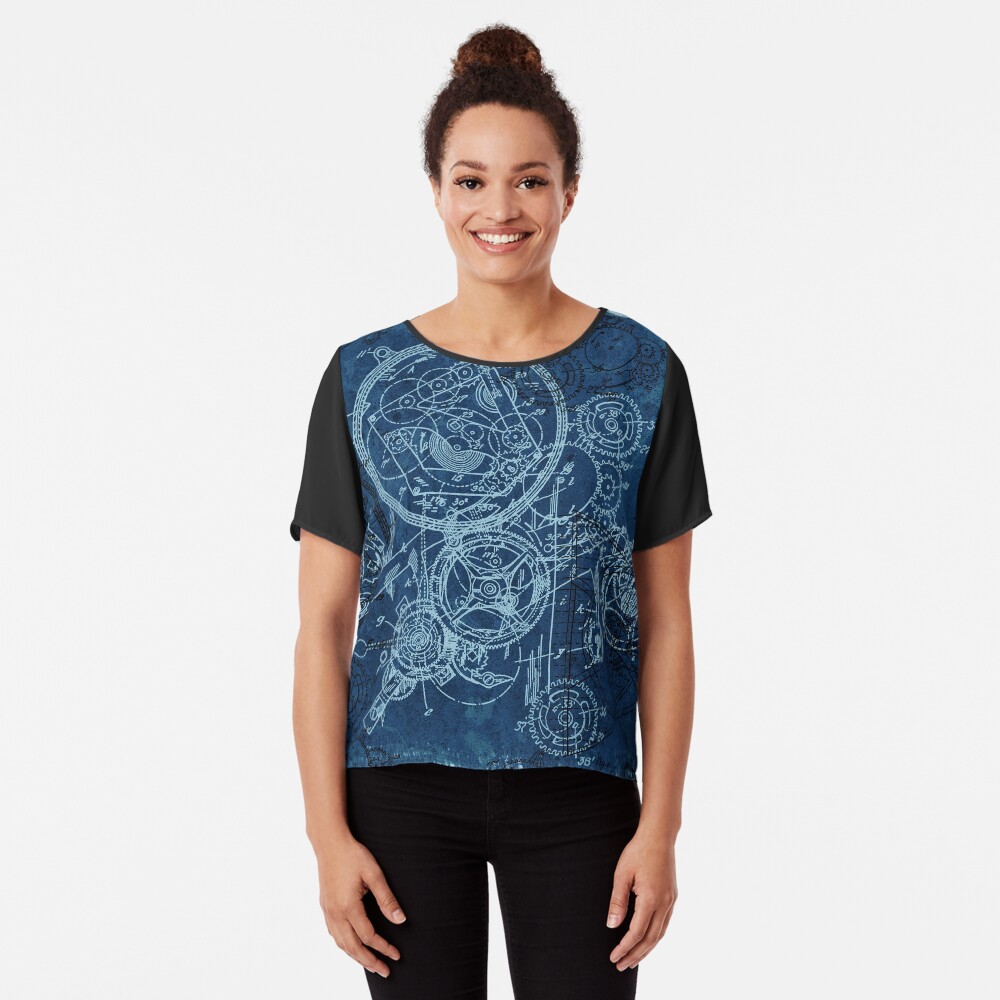 "Clockwork Collage Blue" Sticker for Sale by OpheliaThree | Redbubble
