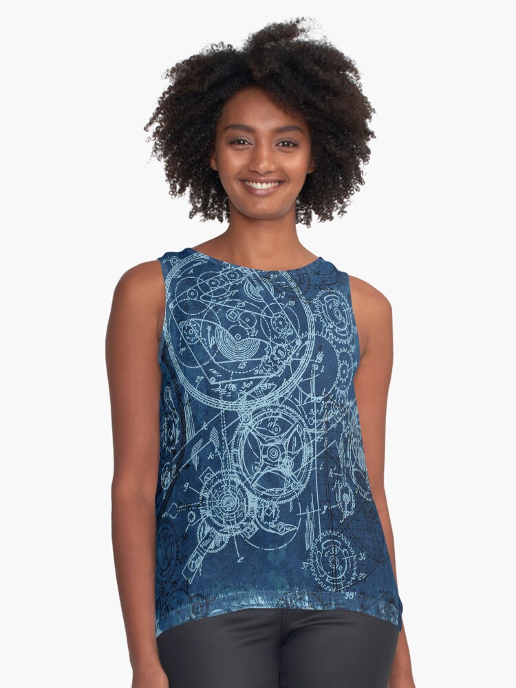 "Clockwork Collage Blue" Sticker for Sale by OpheliaThree | Redbubble