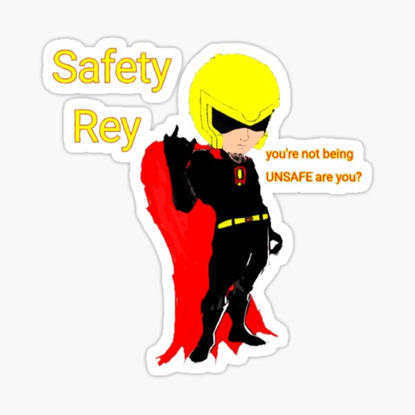 "being Unsafe?" Sticker for Sale by safetyrey | Redbubble