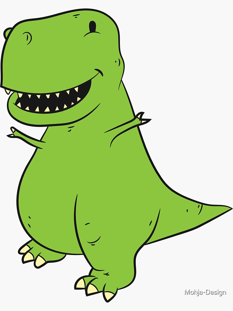 "Dinosaur - Friendly T-Rex with short arms" Sticker by Mohja-Design ...