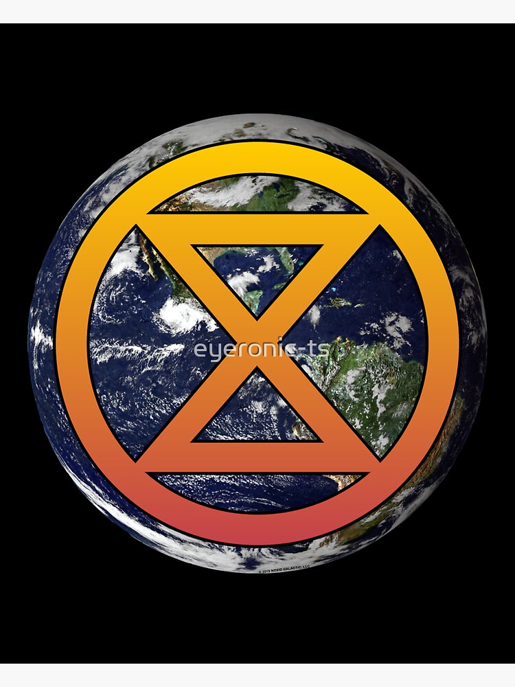 "Earth Extinction Symbol" Sticker by eyeronic-ts | Redbubble