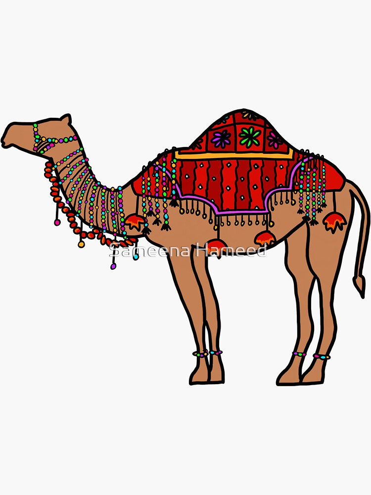 "Rajasthani Camel" Sticker for Sale by sameenashameed | Redbubble