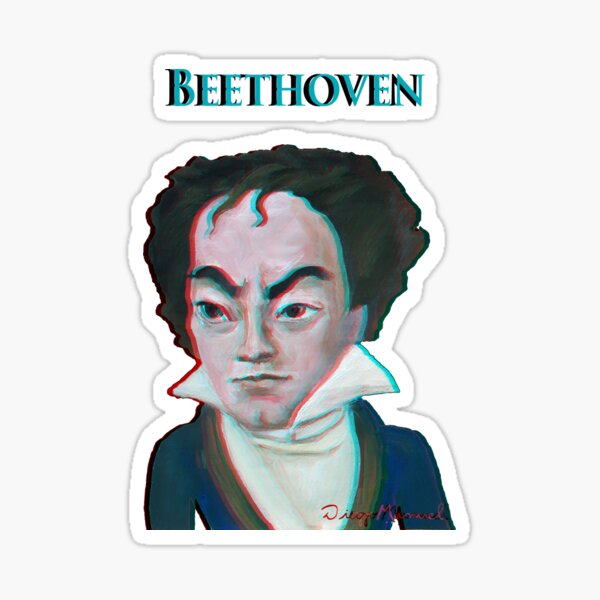 "Ludwig van Beethoven portrait" Sticker for Sale by diegomanuel | Redbubble