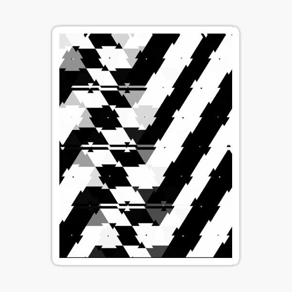 "Black and white geometry. Strict office style." Sticker for Sale by ...