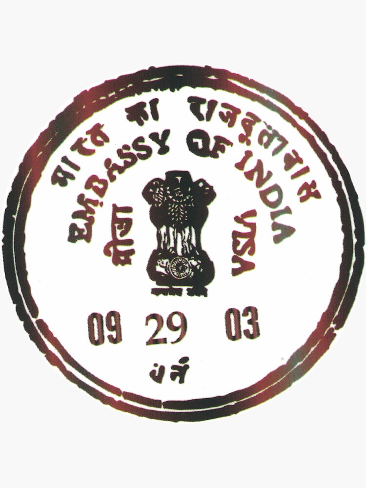 "India Embassy sticker" Sticker for Sale by schneiderdesign | Redbubble