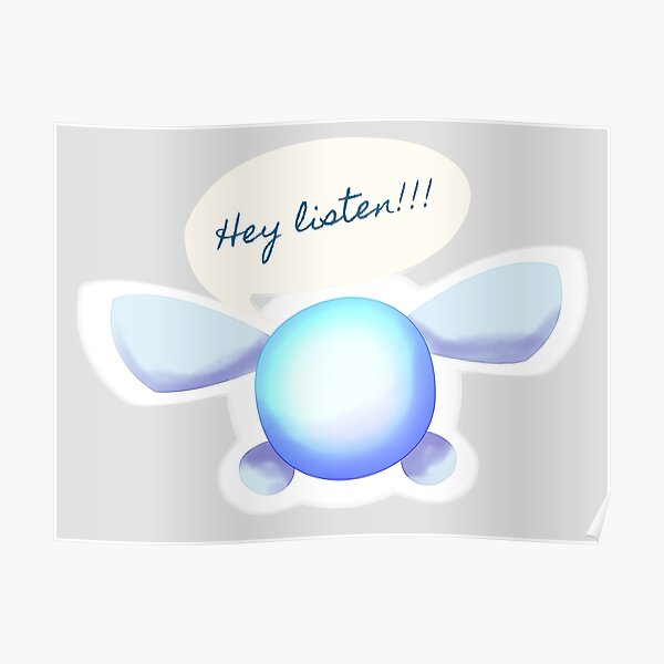 "Navi "Hey Listen"" Poster for Sale by Eleisea | Redbubble