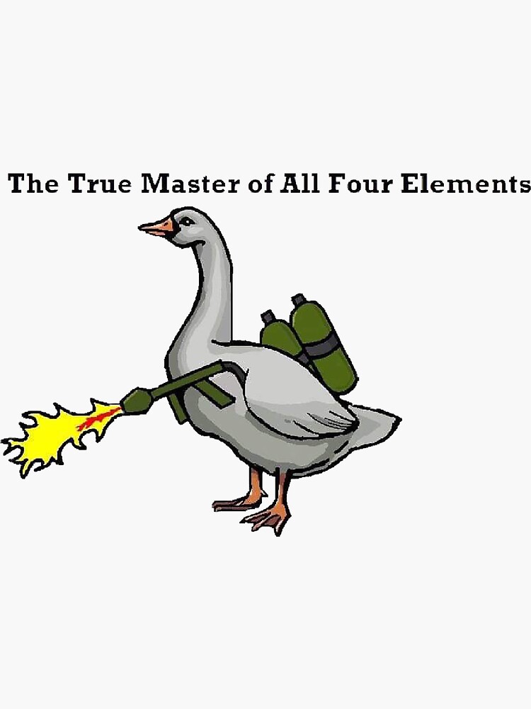 "The True Master of All Four Elements with Title" Sticker for Sale by ...