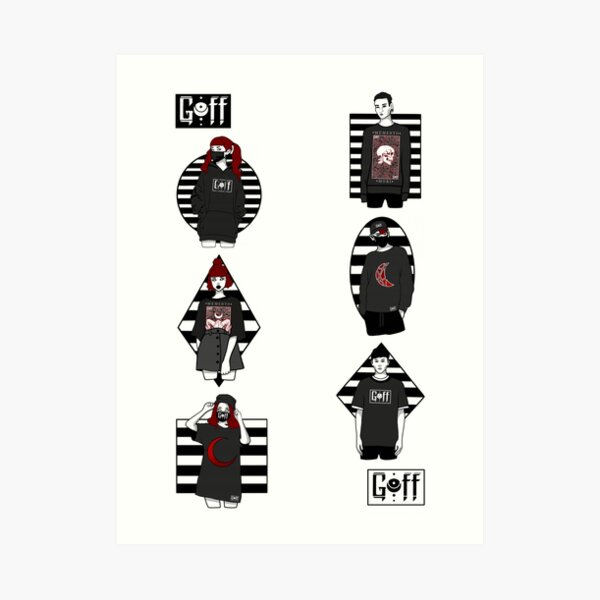 "Goff Sticker Set" Art Print by goff-draws | Redbubble
