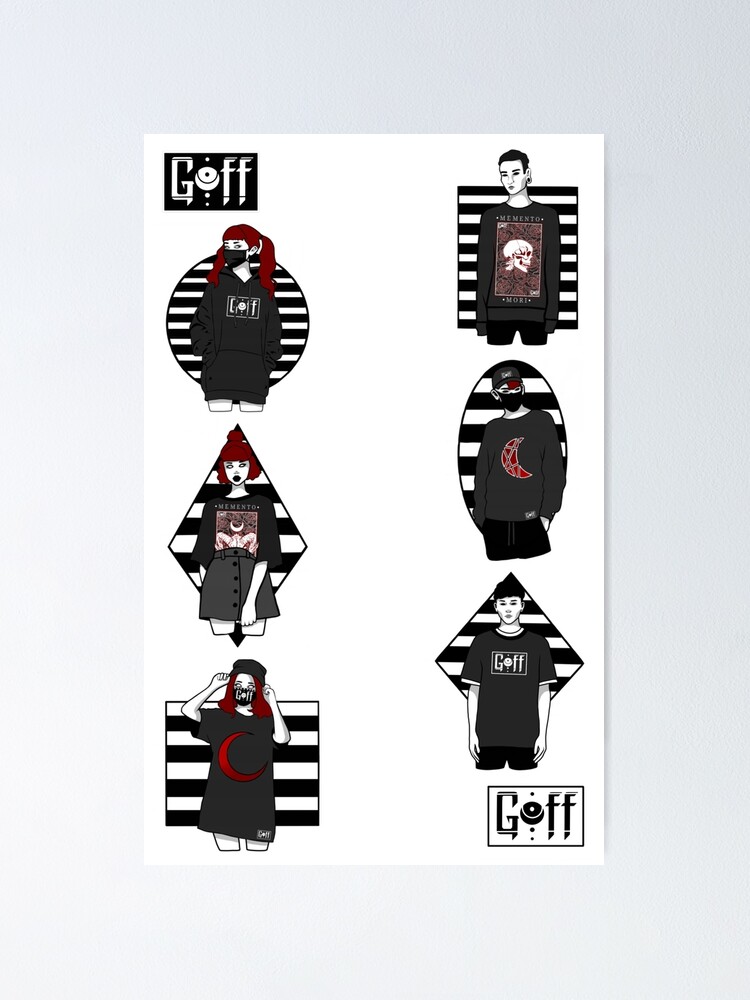 "Goff Sticker Set" Poster by goff-draws | Redbubble