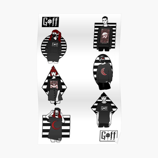"Goff Sticker Set" Poster by goff-draws | Redbubble