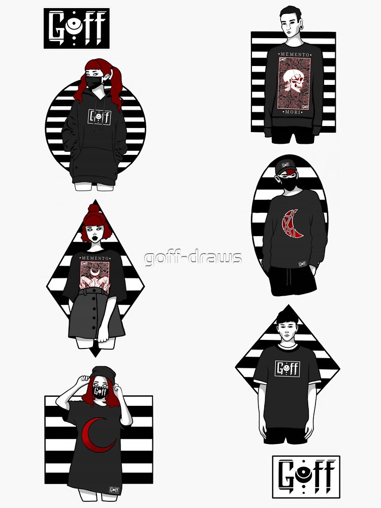 "Goff Sticker Set" Sticker for Sale by goff-draws | Redbubble