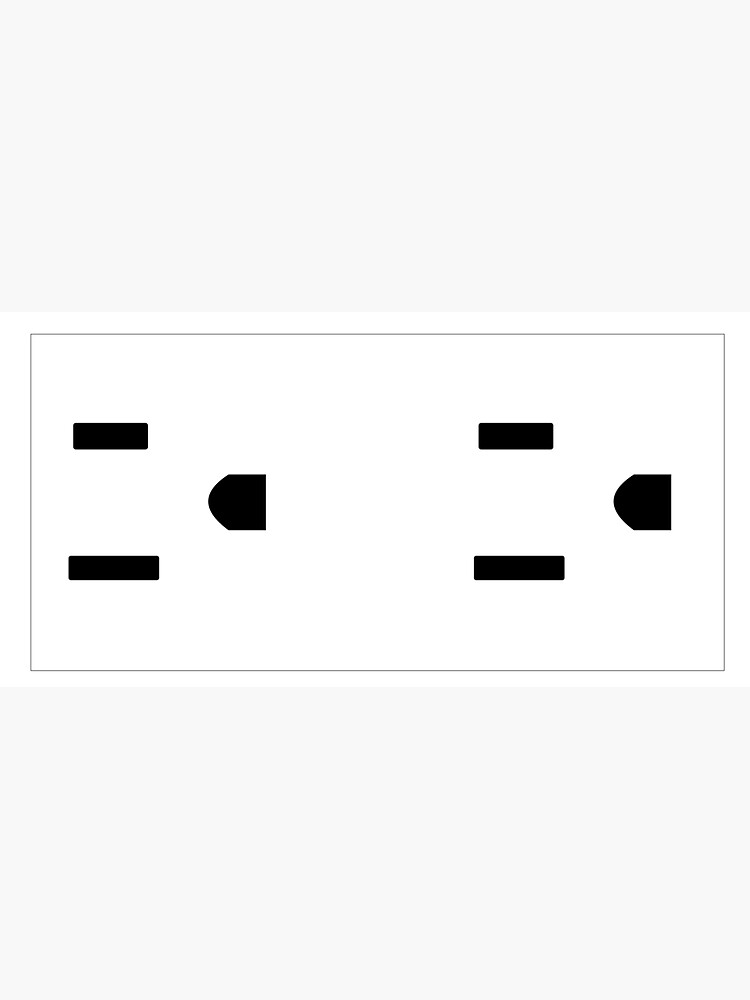 "Fake Prank Joke US Realistic Plug Socket Sticker" Sticker by Dan66 ...