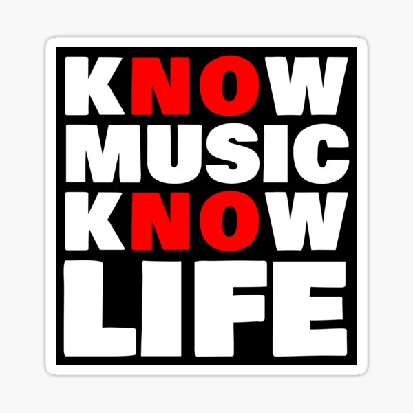"No music no life" Sticker for Sale by OkihanaShop | Redbubble