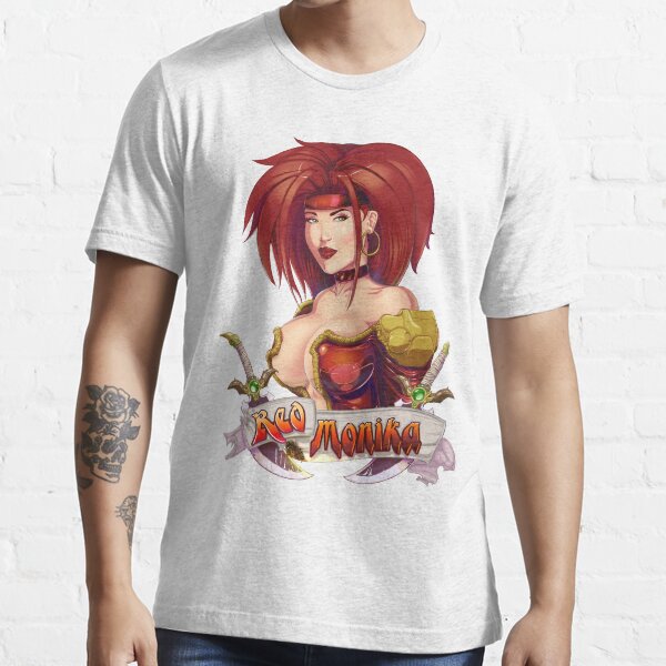 "Red Monika T-shirt/Sticker" T-shirt by RFillustrations | Redbubble ...