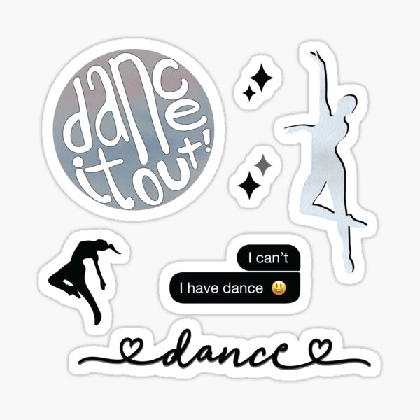 "Black Watercolor Dance Sticker Pack" Sticker by The-Goods | Redbubble