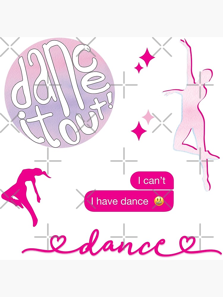 "Hot Pink Watercolor Dance Sticker Pack" Art Print by The-Goods | Redbubble