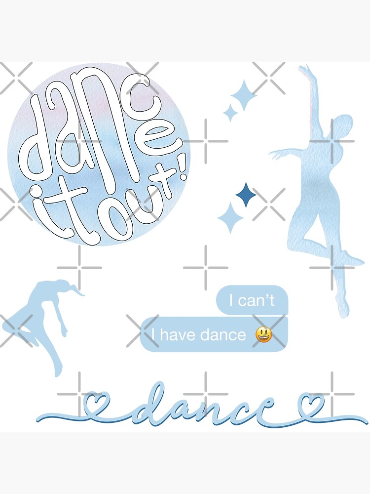 "Light Blue Watercolor Dance Sticker Pack" Art Print for Sale by The ...