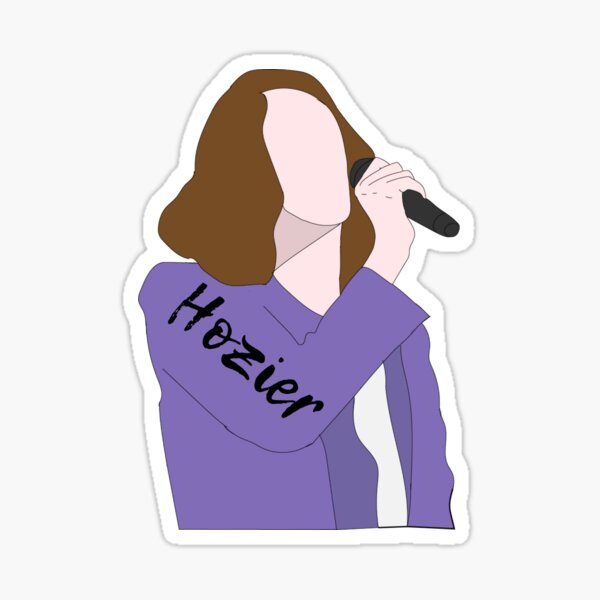 "Hozier outline" Sticker by mkuhl2 | Redbubble
