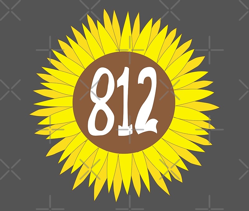 "Hand Drawn Indiana Sunflower 812 Area Code" by itsrturn | Redbubble