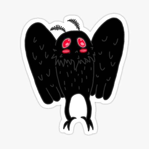 "Tiny Mothman" Sticker for Sale by bitternerdz | Redbubble
