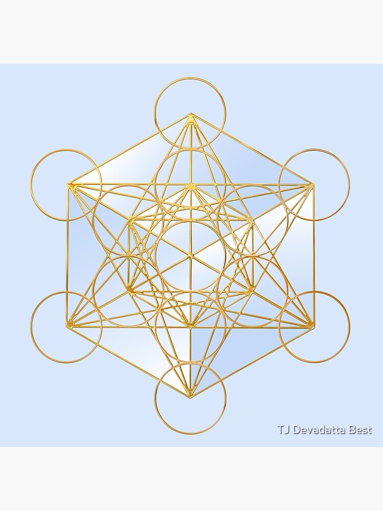 "Metatron Cube With Her Sacred Geometry Cubes" Poster for Sale by TJ ...