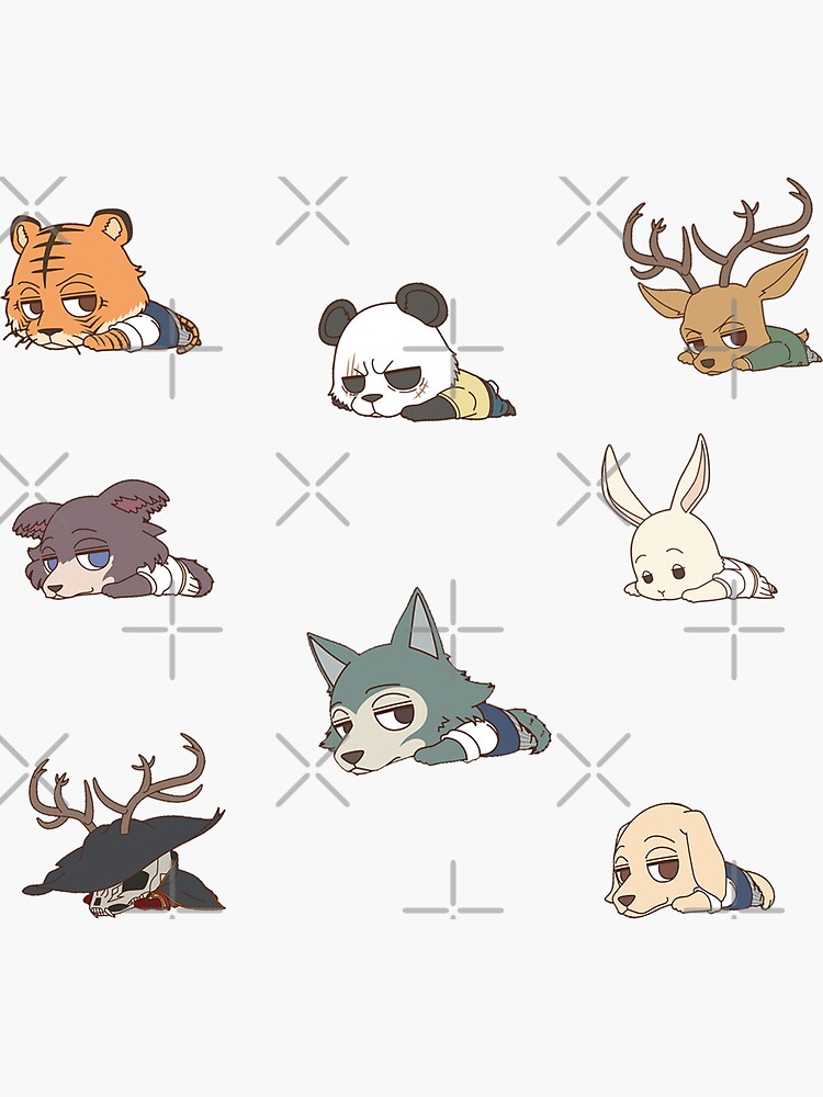 "Beastars Mini Full Collection" Sticker for Sale by Beastlykitty ...