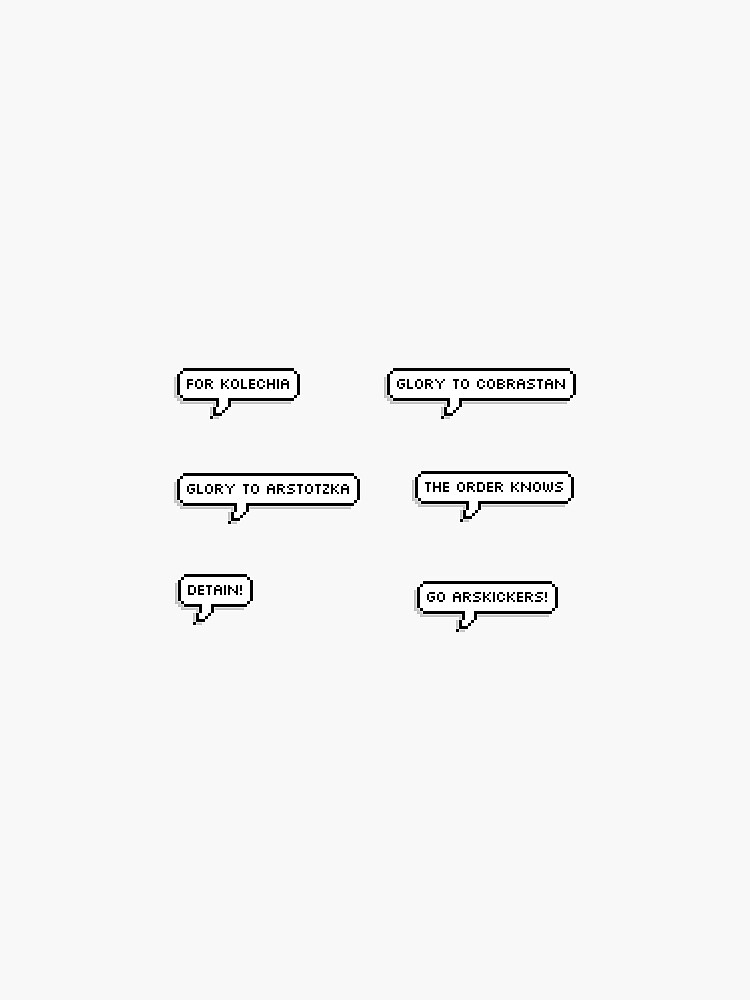 "Papers, Please Quotes Pack" Sticker for Sale by katjeluftwaffle ...