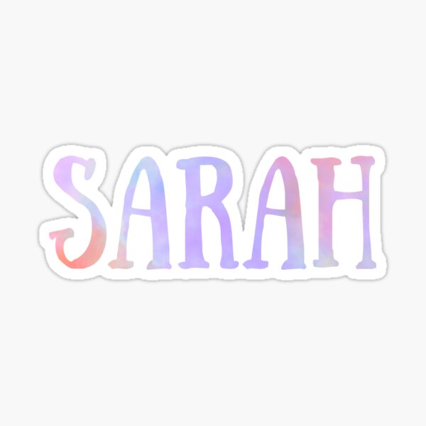 ""Sarah" Pink and Green Floral - Customizable" Sticker for Sale by ...