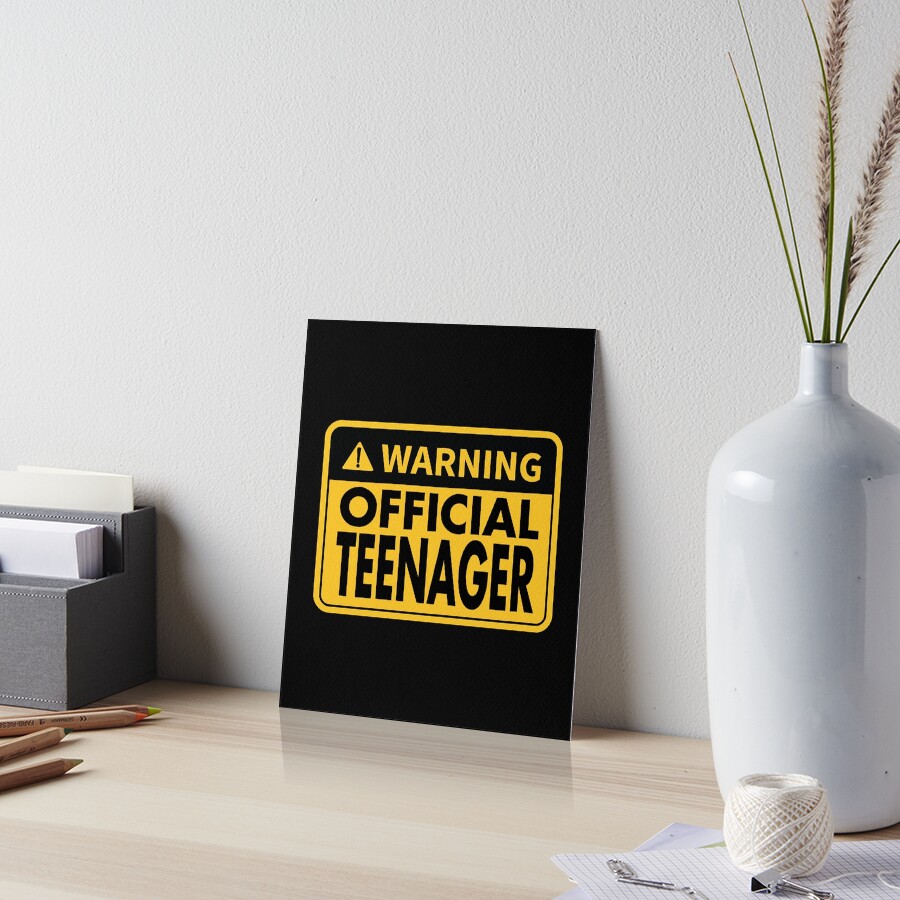 "Official Teenager Sign graphic - 13th Birthday Gift" Poster for Sale ...
