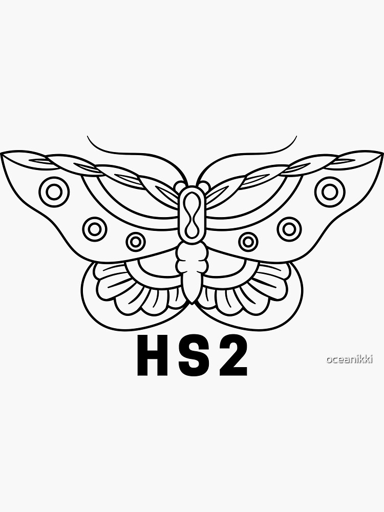 "HS2 Harry Butterfly " Sticker by oceanikki | Redbubble