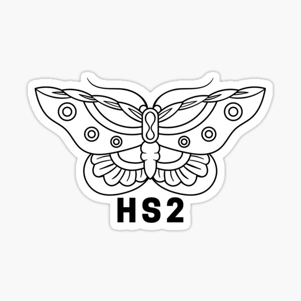 "HS2 Harry Butterfly " Sticker by oceanikki | Redbubble