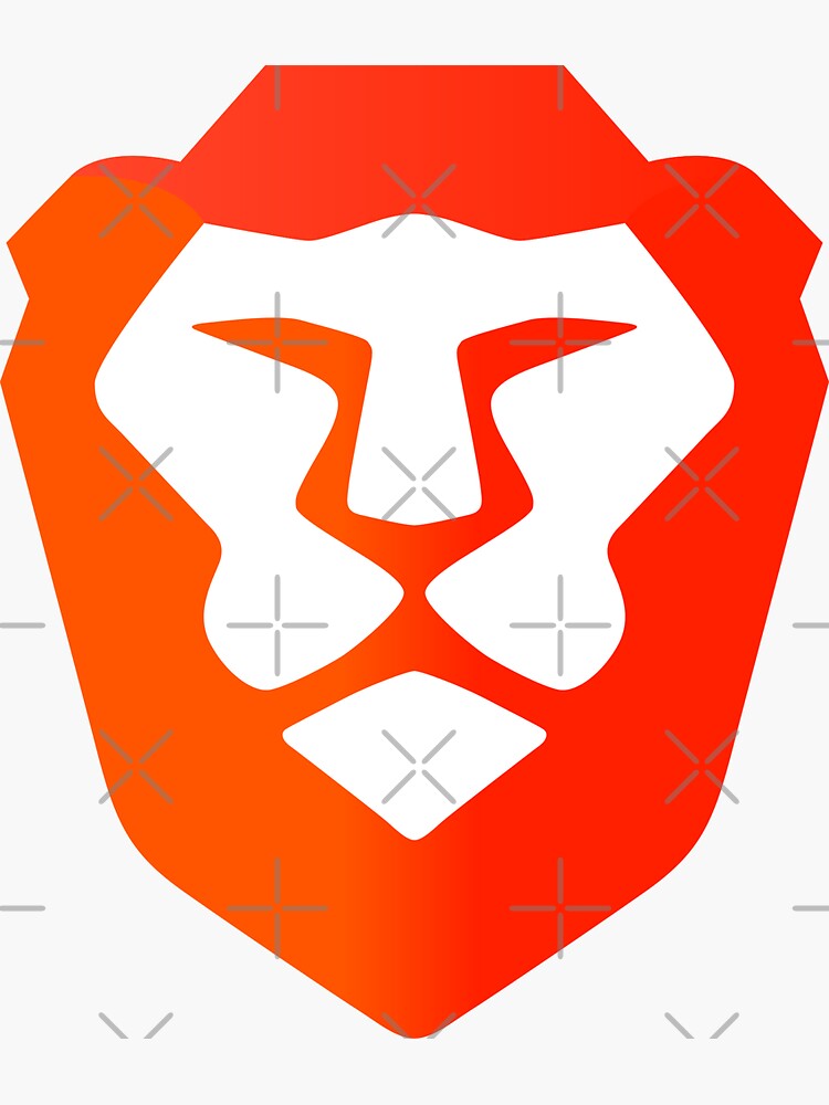 "Brave browser logo" Sticker by codedgar | Redbubble