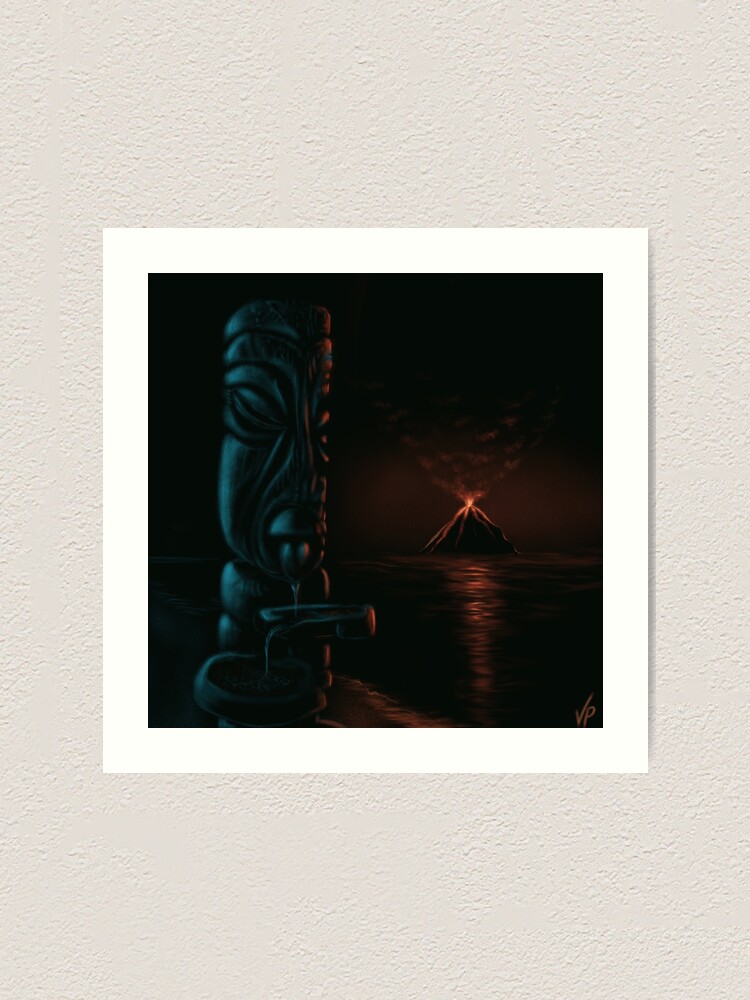 "Tiki velvet painting by vampirahna" Art Print for Sale by vampirahna ...