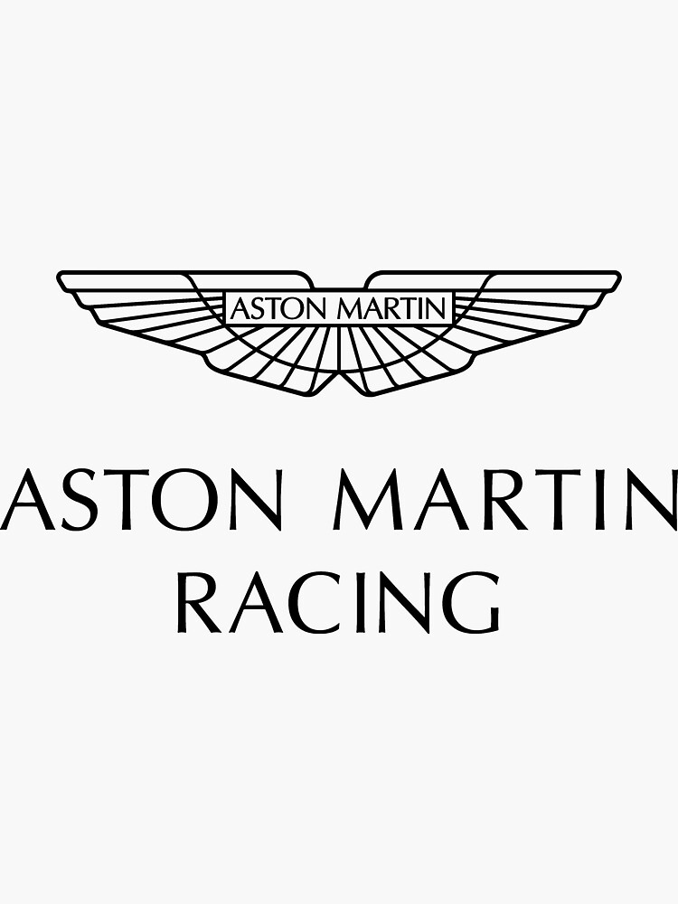 "Aston Martin Racing Logo Black" Sticker for Sale by kubutuhjosh ...