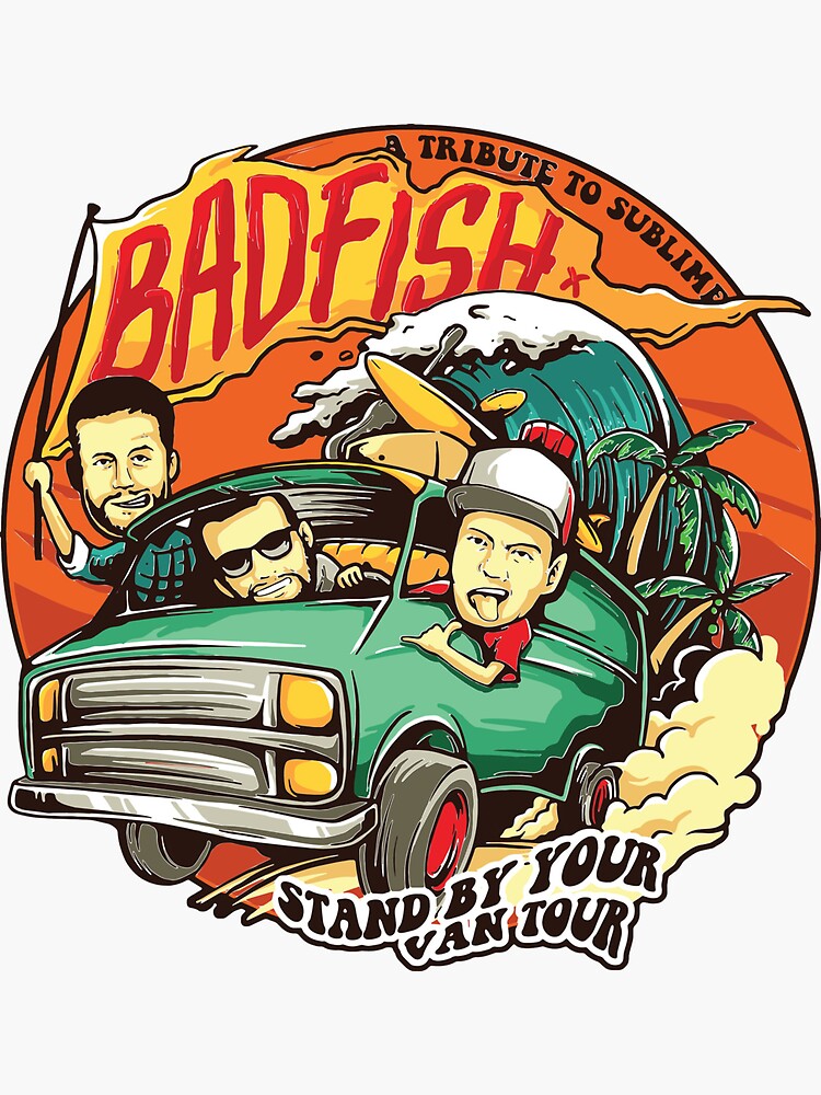"rac2 Badfish un band bung tour" Sticker for Sale by racunkecubung ...