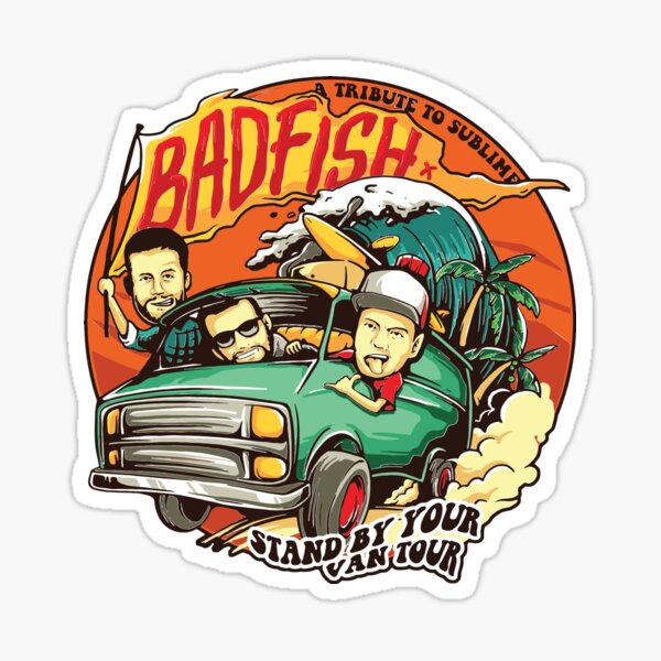 "rac2 Badfish un band bung tour" Sticker for Sale by racunkecubung ...