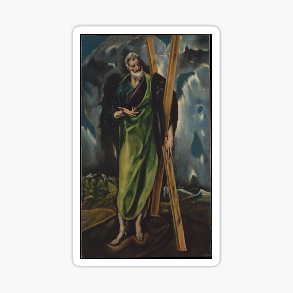 "Saint Andrew Painting" Sticker for Sale by Wilb4 | Redbubble