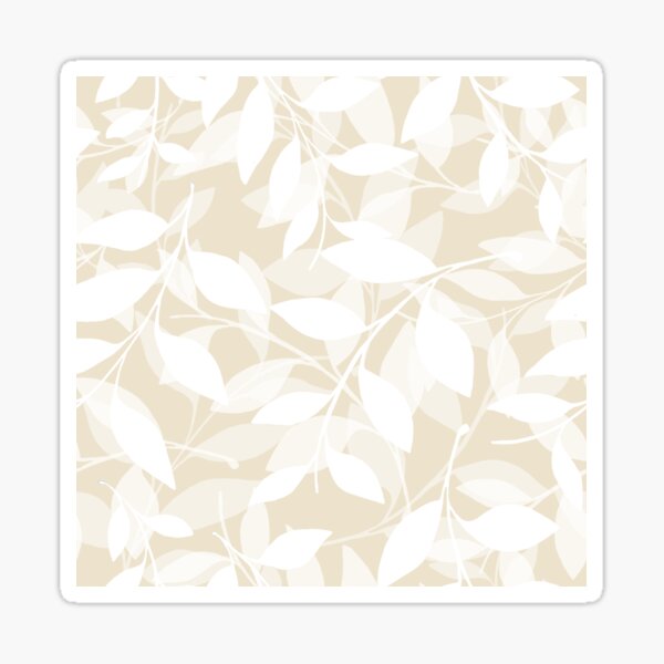 "Leaf Scatter - beige" Sticker for Sale by jenuinedesigns | Redbubble