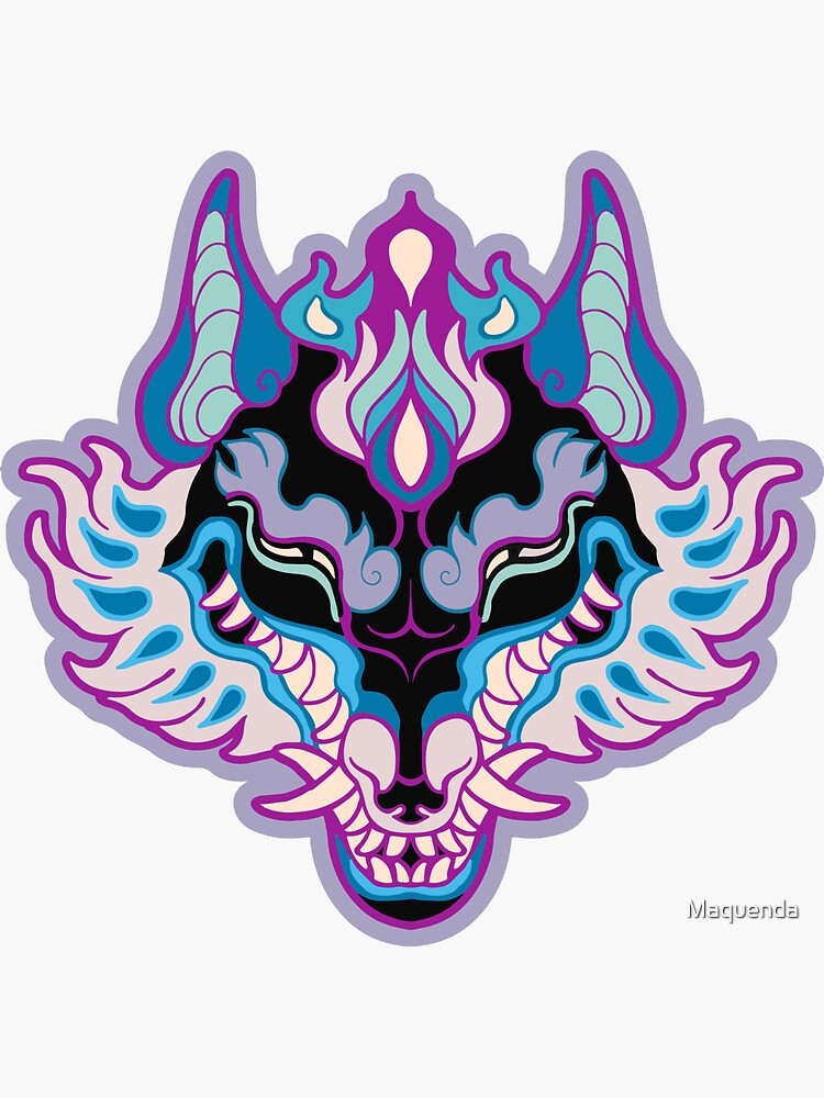 "Purple Fox" Sticker for Sale by Maquenda | Redbubble