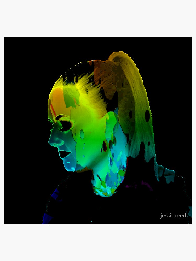 "Jessie Reed Green Alien Paint Splatter Effect" Sticker by jessiereed ...