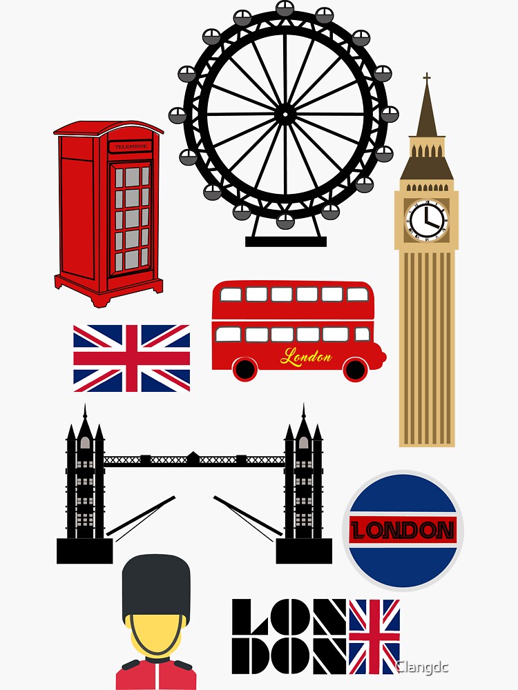 "London Sticker Pack" Sticker by Clangdc | Redbubble