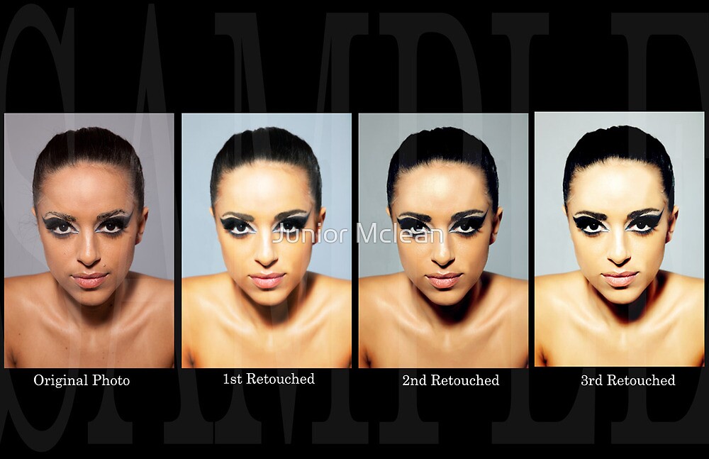"Model Photo Retouched Display" by Junior Mclean | Redbubble