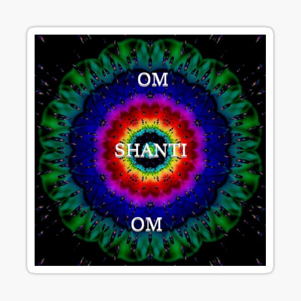 "Om shanti om " Sticker for Sale by Inspire76 | Redbubble