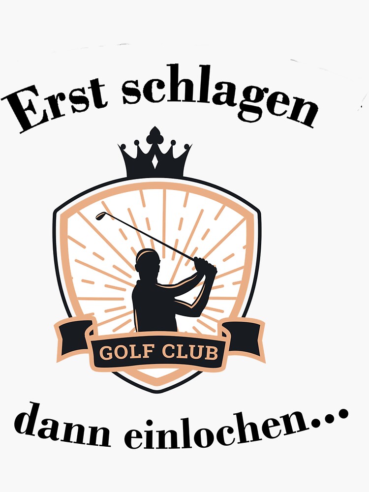 "Golf Club Funny Logo" Sticker for Sale by Arminos | Redbubble